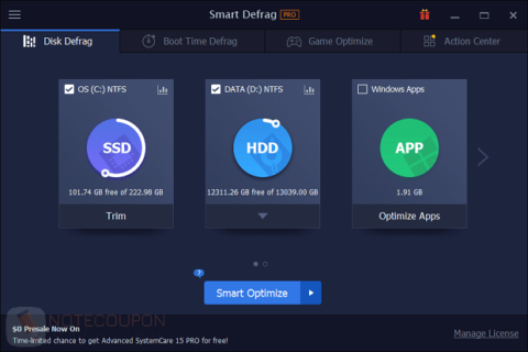 IObit Smart Defrag PRO 11 Free License Key Download