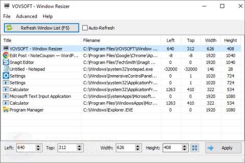 Vovsoft Window Resizer Free License Key 2024